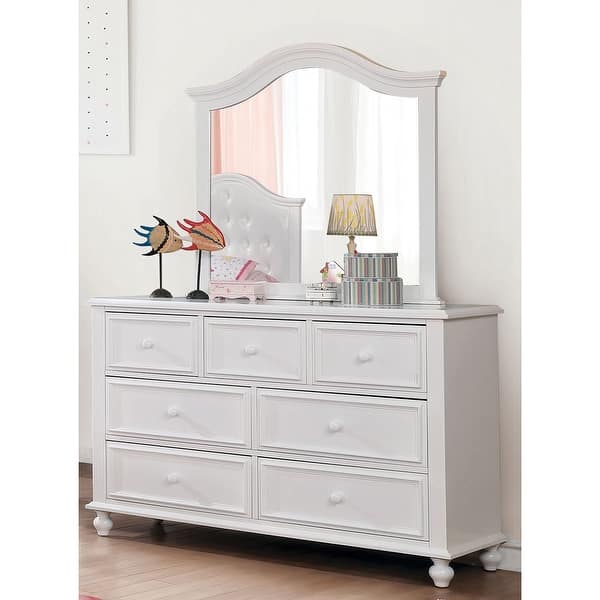 Dole Traditional White 56-inch Wide 7-Drawer Wood Dresser by Furniture ...