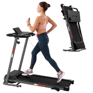 FYC Folding Treadmill with Desk - 2.5HP Compact Electric Treadmill for ...