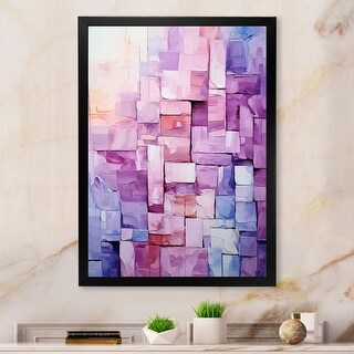 Designart "Lilac Lattices Abstract Shapes I" Abstract Shapes Framed ...