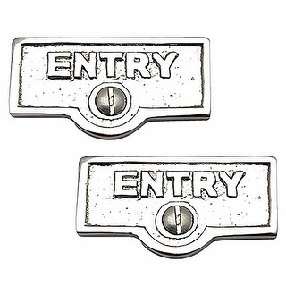 Brass Switch Plate Tags - ENTRY Label Sign Chrome Finish (Set of 2 ...