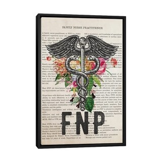 iCanvas "FNP, Family Nurse Practitioner With Flowers" by Aged Pixel ...