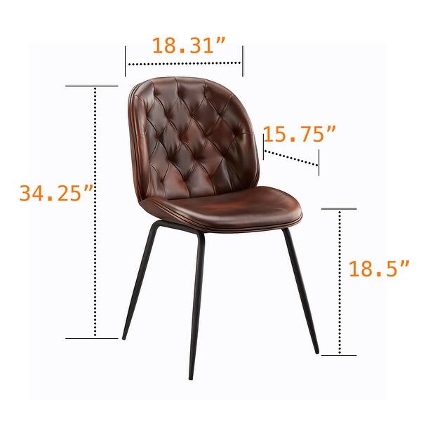 Art Leon Mid-Century Tufted Style Dining Chair in Beetle Shape Design ...