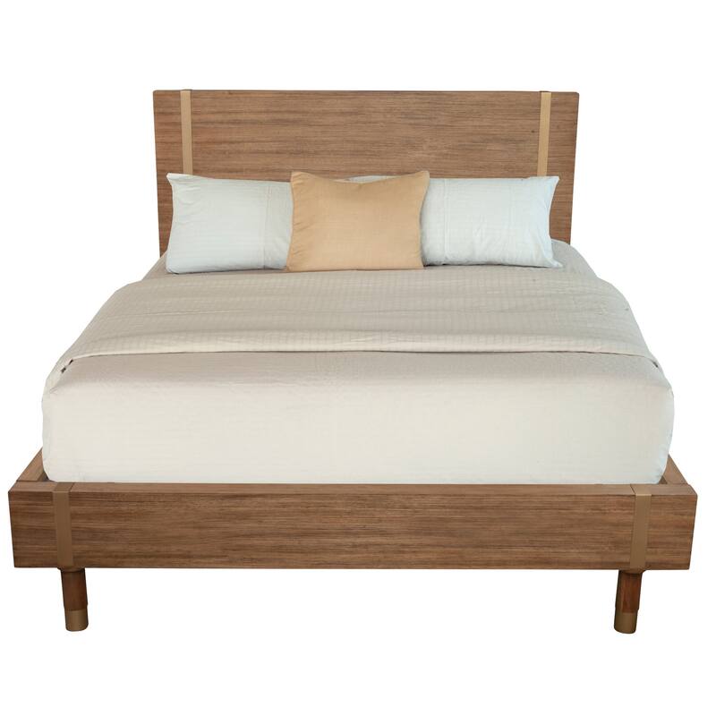 Alpine Furniture Easton Wood Platform Bed in Sand (Beige) - Overstock ...