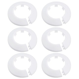 40mm Pipe Cover Decoration PP Plastic Water Pipe Escutcheon White 6pcs ...