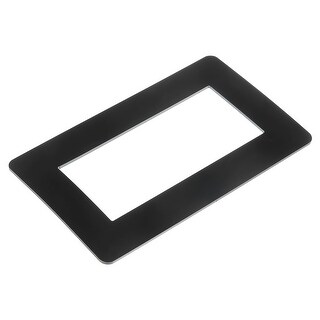 Switch Surround Plate Decoration Dual Gang Aluminum Plastic Black 216mm ...