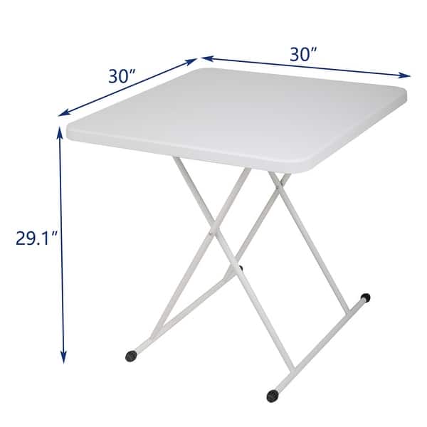 Modern Square Plastic Folding Table With X-Frame Legs - Bed Bath ...