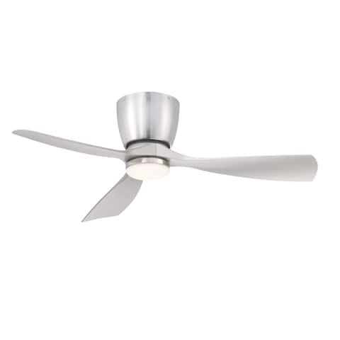 Klout 22 inch Indoor Ceiling Fan with Clear Blades and LED Light Kit ...