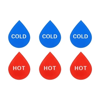 Self Stick Hot/Cold Water Label, Drop Shape Signs Red/Blue - Bed Bath ...