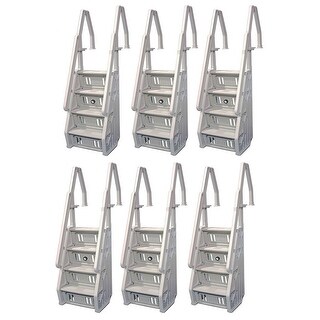 Vinyl Works Deluxe In Step 46 - 60" Above Ground Pool Ladder, White (6 ...