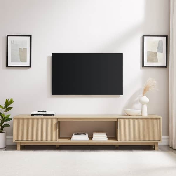 Walker Edison Modern 70-inch Fluted-Door TV Stand - Bed Bath & Beyond ...
