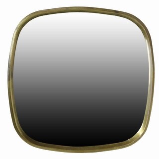 Modern Style Squircle Mirror with Brass Plated Metal Framing, Gold ...