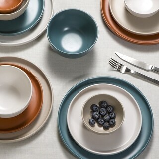 Rollo Painter's Palette 16 Piece Stoneware Dinnerware Set, Service for ...