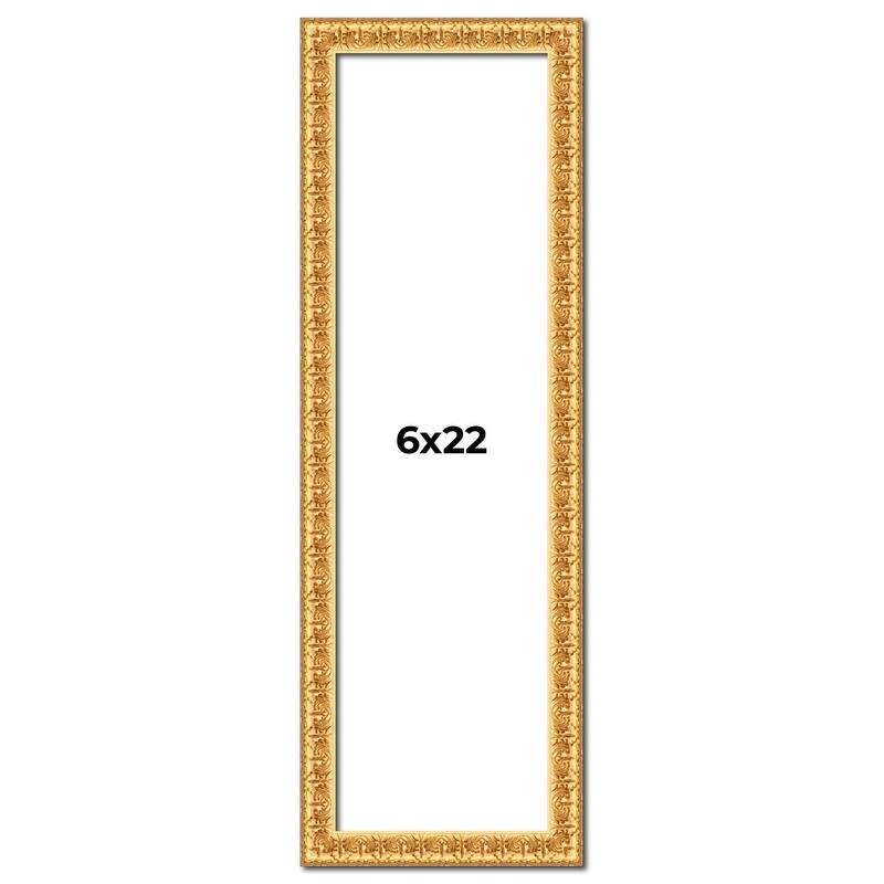 6x22 Frame Gold Real Wood Picture Frame Width 1 inches | Interior ...