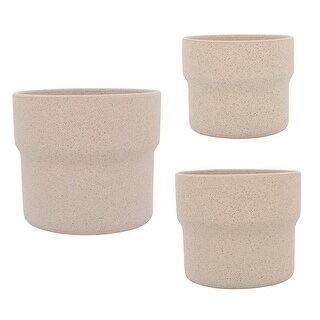Tan Handmade Ceramic Mushroom Shaped Planter Pots (Set of 3) - Bed Bath ...