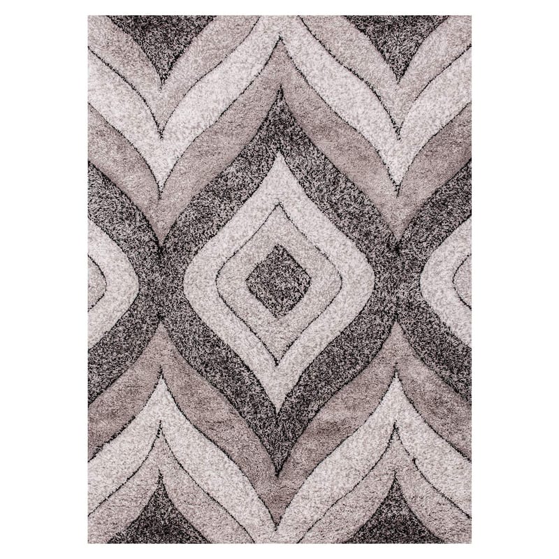 Rug with Soft Fabric and Multiple Drop Pattern, Gray - Big - Overstock ...
