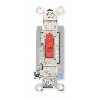 Hubbell Wall Switch,Red,15A;Back;Side,SnglPole HBL1201R - 1 Each - Bed ...