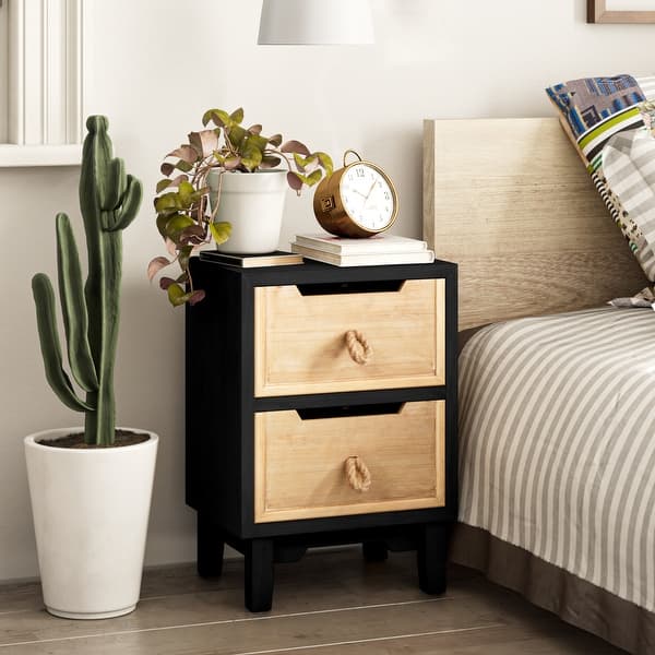 small rustic bedside table