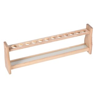 Wooden Test Tube Holder Rack 12 Wells for 25ml Centrifuge Tubes - Wood ...