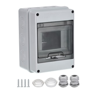 5 Way Circuit Breaker Box IP65 Distribution Protection Box - Grey White ...