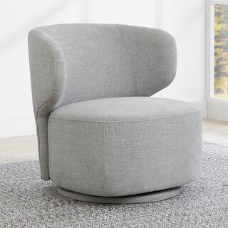 Ellie Modern Swivel Accent Chair with Curved Back - Bed Bath & Beyond ...