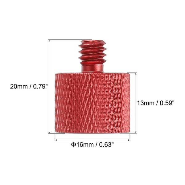 Mic Stand Adapter 3/8 Female to 1/4 Male for Microphone Stand Red 2 ...