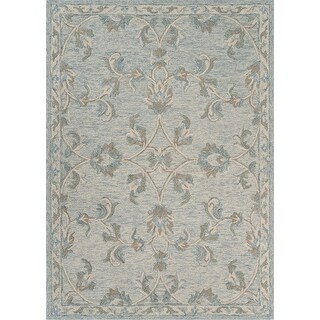 5' x 7' Blue and Cream Filigree Area Rug - 3'6" - Bed Bath & Beyond ...