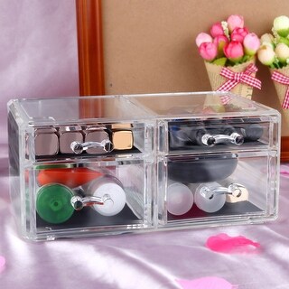 Clear Acrylic Makeup Organizer Cosmetic Jewelry Display Storage 6 Grid ...