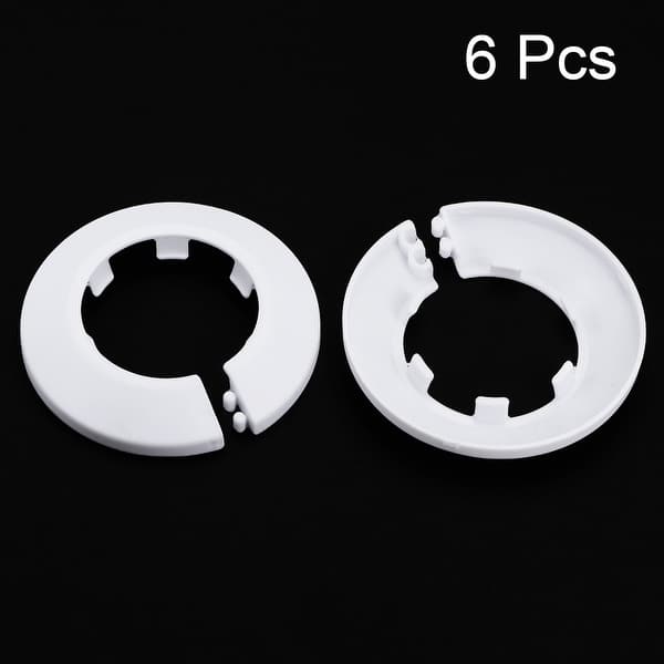 40mm Pipe Cover Decoration PP Plastic Water Pipe Escutcheon White 6pcs ...