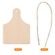 Hanging Wood Sign with Rope, Wooden Label 2.5"x2" Blank Crafts, 40pcs ...