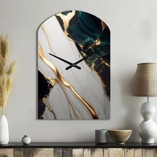 Abstract Geode Gold And Green Marble II - Abstract Marble Large Wall ...