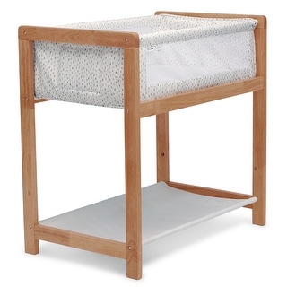 Classic Wood Bedside Bassinet Sleeper, Portable Crib with High-End Wood ...