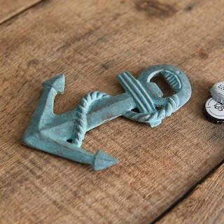 Verdigris Anchor Bottle Opener - Box of 2 - 4¼''W x 6½''H - Bed Bath ...