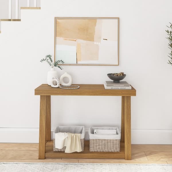 Plank and Beam Classic Console Table with Shelf - 46" - On Sale - Bed ...