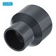 2pcs PVC Reducer Pipe Fitting Coupling Adapter Connector, Grey - 3x2 ...