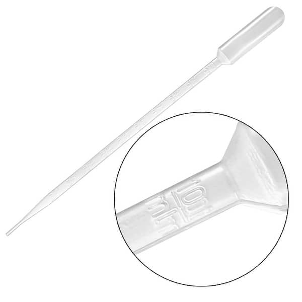 50Pcs 10ml Disposable Pasteur Pipettes Liquid Drop Droppers Graduated ...