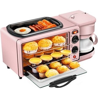 Breakfast Station 3 in 1Multifunctional Toaster Oven Station Coffee ...