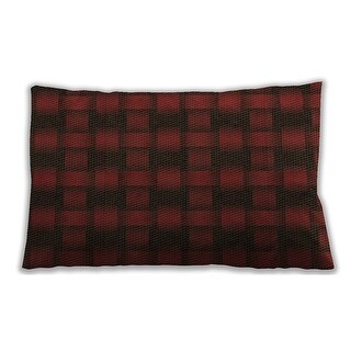 Ahgly Company Patterned Indoor-Outdoor Blood Red Brown Lumbar Throw ...