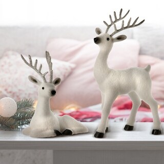 10-15" Frosty Standing & Laying Deer Set of 2 - Bed Bath & Beyond ...