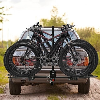 HOMCOM Large 4-Bike Hitch Mount Bike Rack for Car, Folding Bicycle ...
