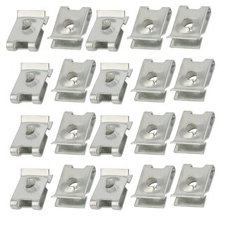 Fit M4/ST4.2 Screw 65Mn Spring Steel U Nut 17mm x 11mm 20pcs - Silver ...