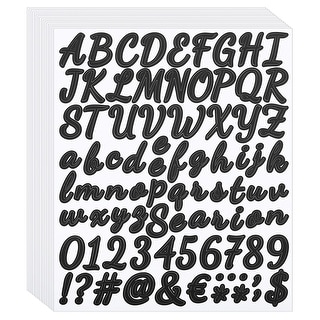 Alphabet Letters Numbers Stickers, 16 Sheets Self Adhesive Cursive ...