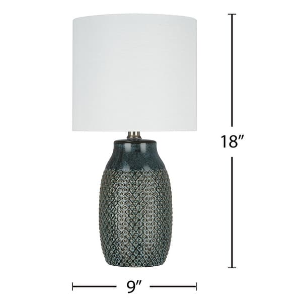 Reactive Glaze Ceramic Table Lamp, LED Bulb Included - 9x9x18 - Bed ...