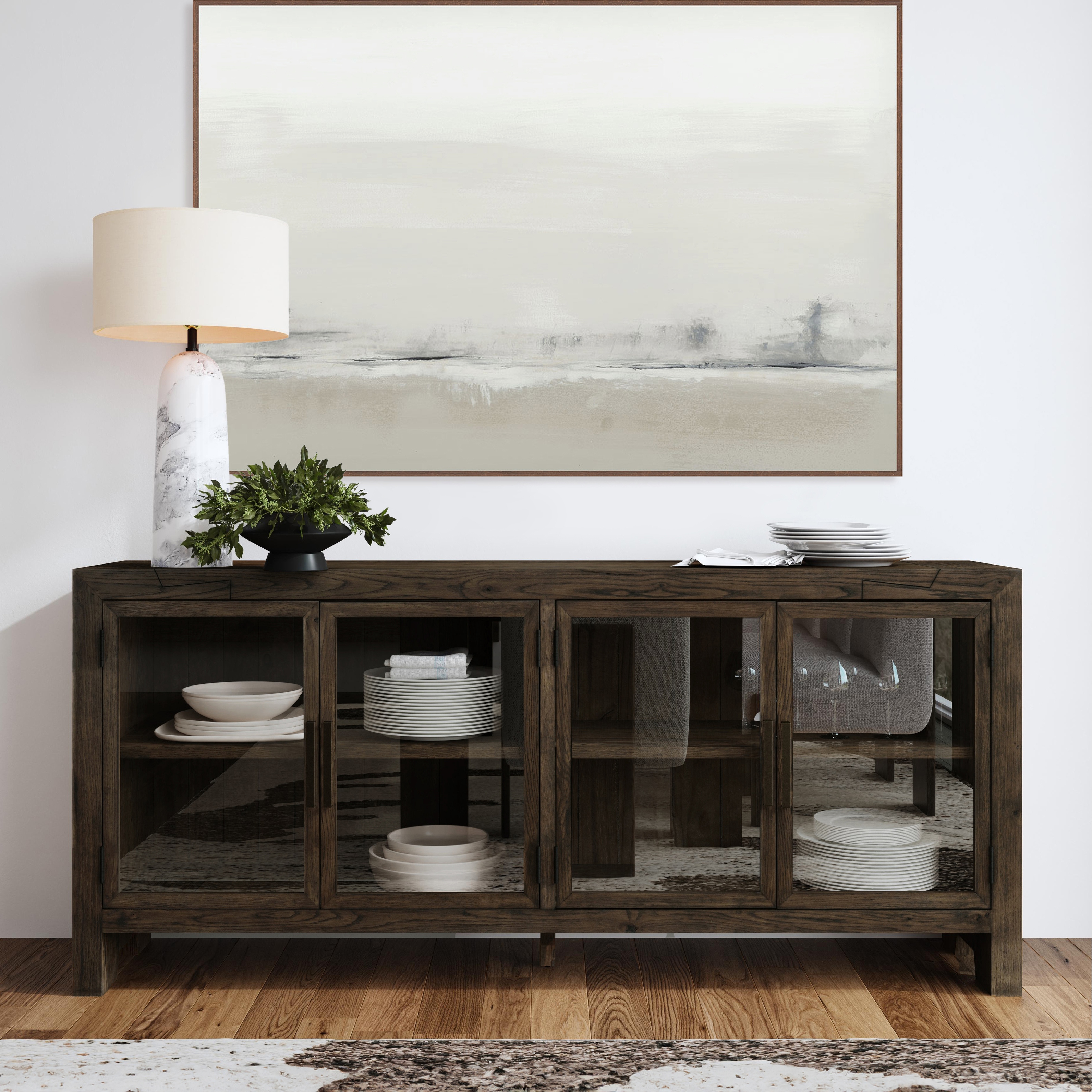 Classic Home Troy 72 Reclaimed Oak Buffet Sideboard