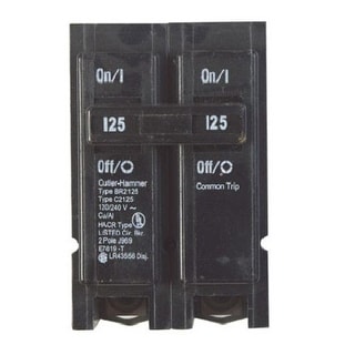 Eaton BR2125 Main Double Pole Circuit Breaker, 2", 125 Amp - Bed Bath ...