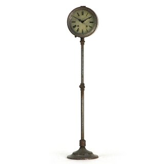 31" Black and Ivory Adjustable Height Stand Clock - Bed Bath & Beyond ...