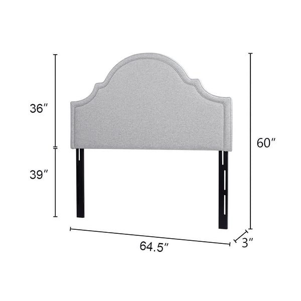 Catherine Camelback Adjustable Height Upholstered Headboard - Bed Bath ...