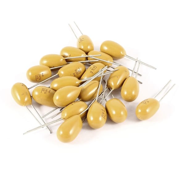 20PCS 47uF 25V 2 Pin Yellow Radial Dipped Tantalum Bead Capacitors ...
