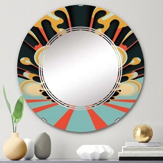 Designart 'Blue Moon Rising II' Printed Religious Landscape Wall Mirror ...