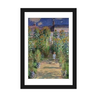 iCanvas "The Artist's Garden at Vetheuil, 1880 " by Claude Monet - Bed ...