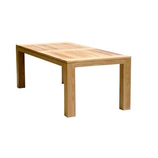 Posh Pollen Crow Solid Teak Rectangle Dining Table, Seats 8-10 - Bed ...